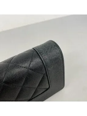 CHANEL | Bags | Chanel Wallet Mademoiselle Caviar Leather Black ...